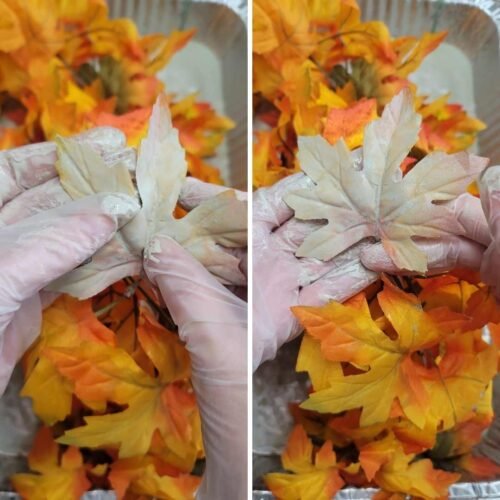 Easy DIY Muted Faux Fall Foliage - A loverly life
