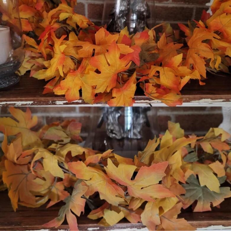 Easy DIY Muted Faux Fall Foliage - A loverly life