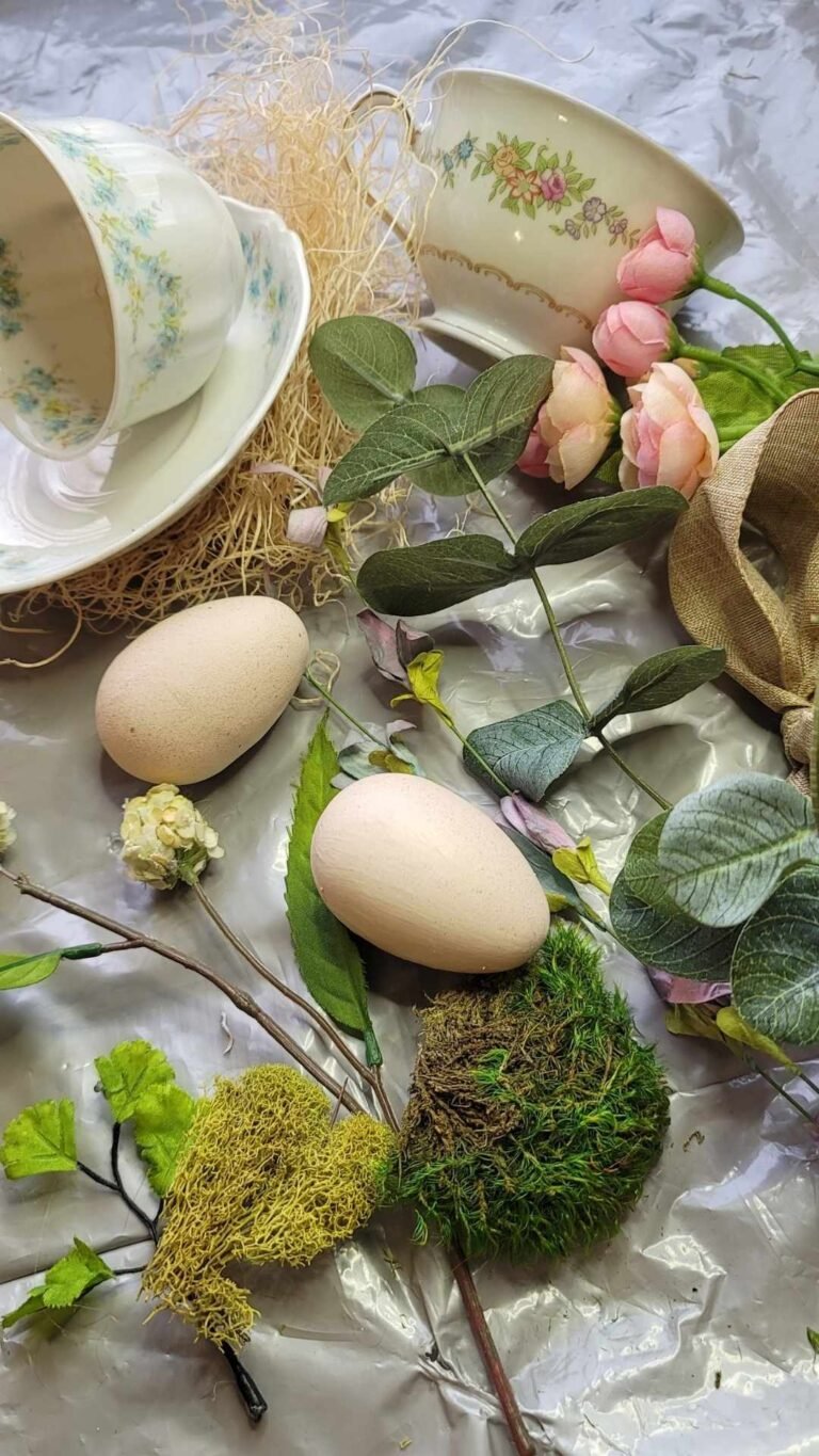 Simple Spring Teacup Nest DIY - A loverly life
